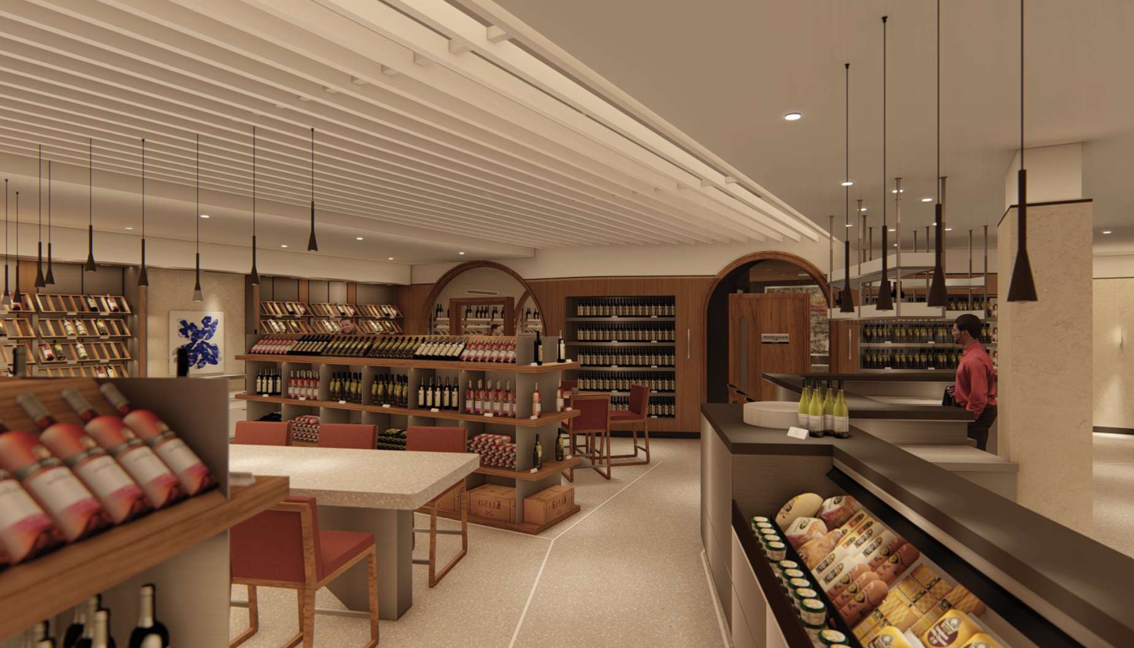 Dominion Cellar Ground Floor - Wine + Deli Shop authentic interior